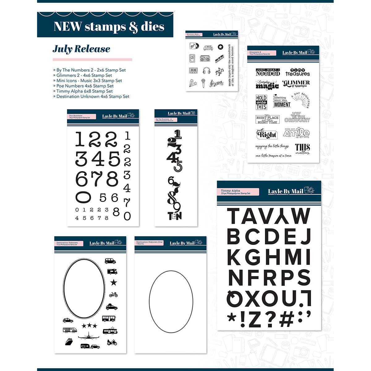 July Stamp & Die Release – Layle By Mail