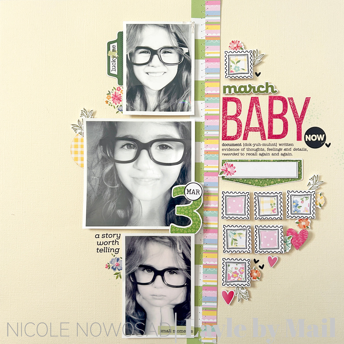 March Baby Layout | Design Team: Nicole Nowosad – Layle By Mail