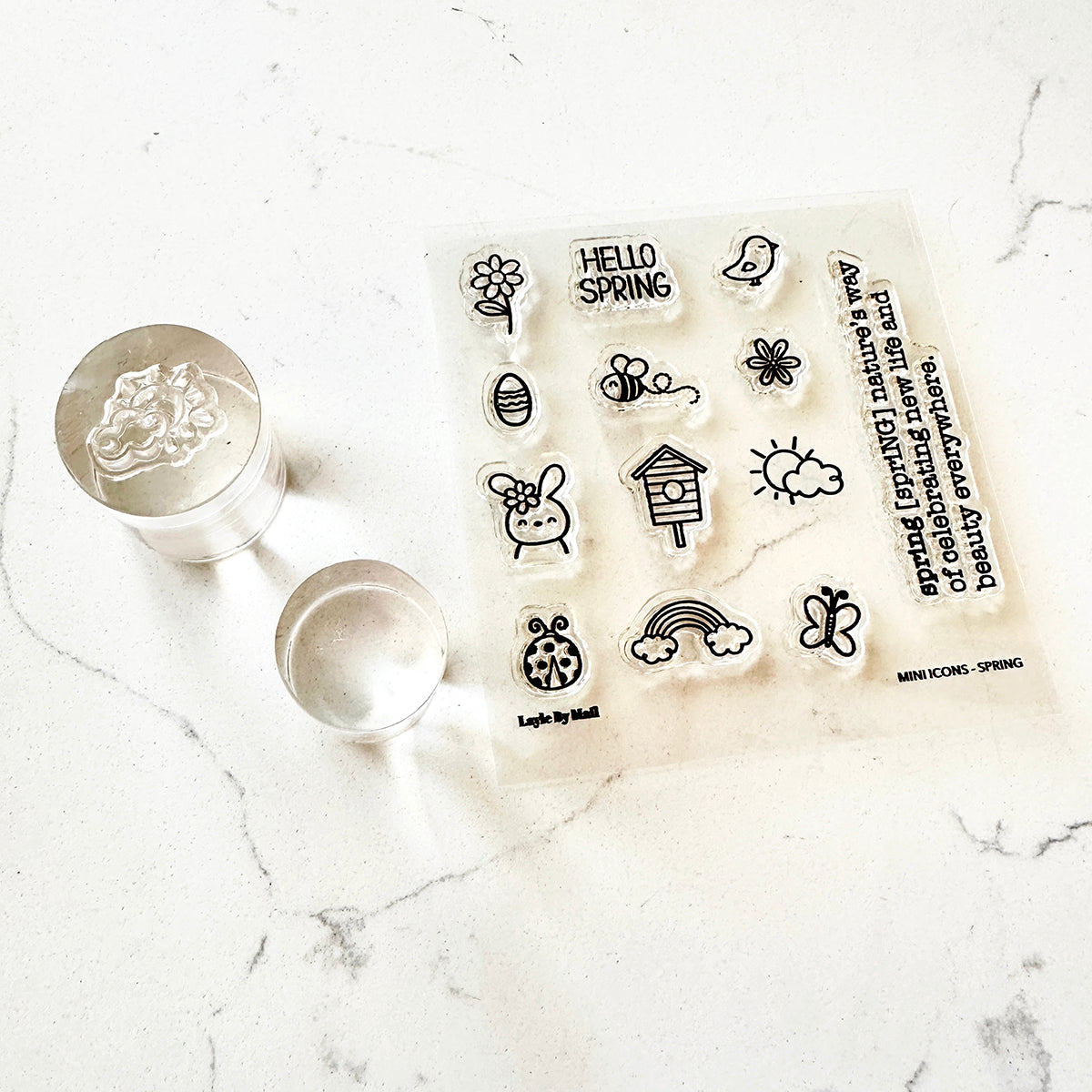 Layle By Mail | 2 Piece Round Acrylic Stamping Block Set