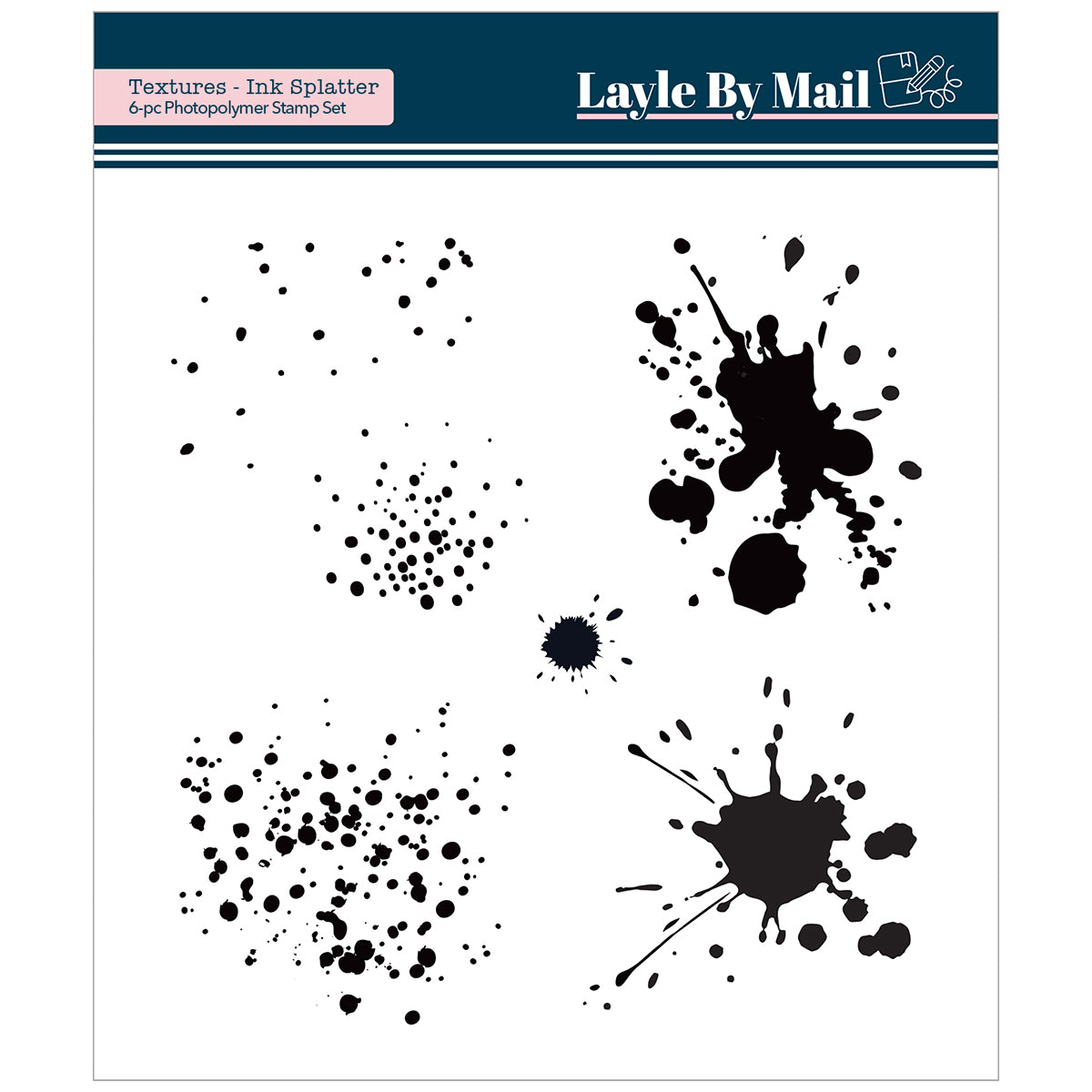 Textures | Ink Splatters - 4x4 Stamp Set – Layle By Mail