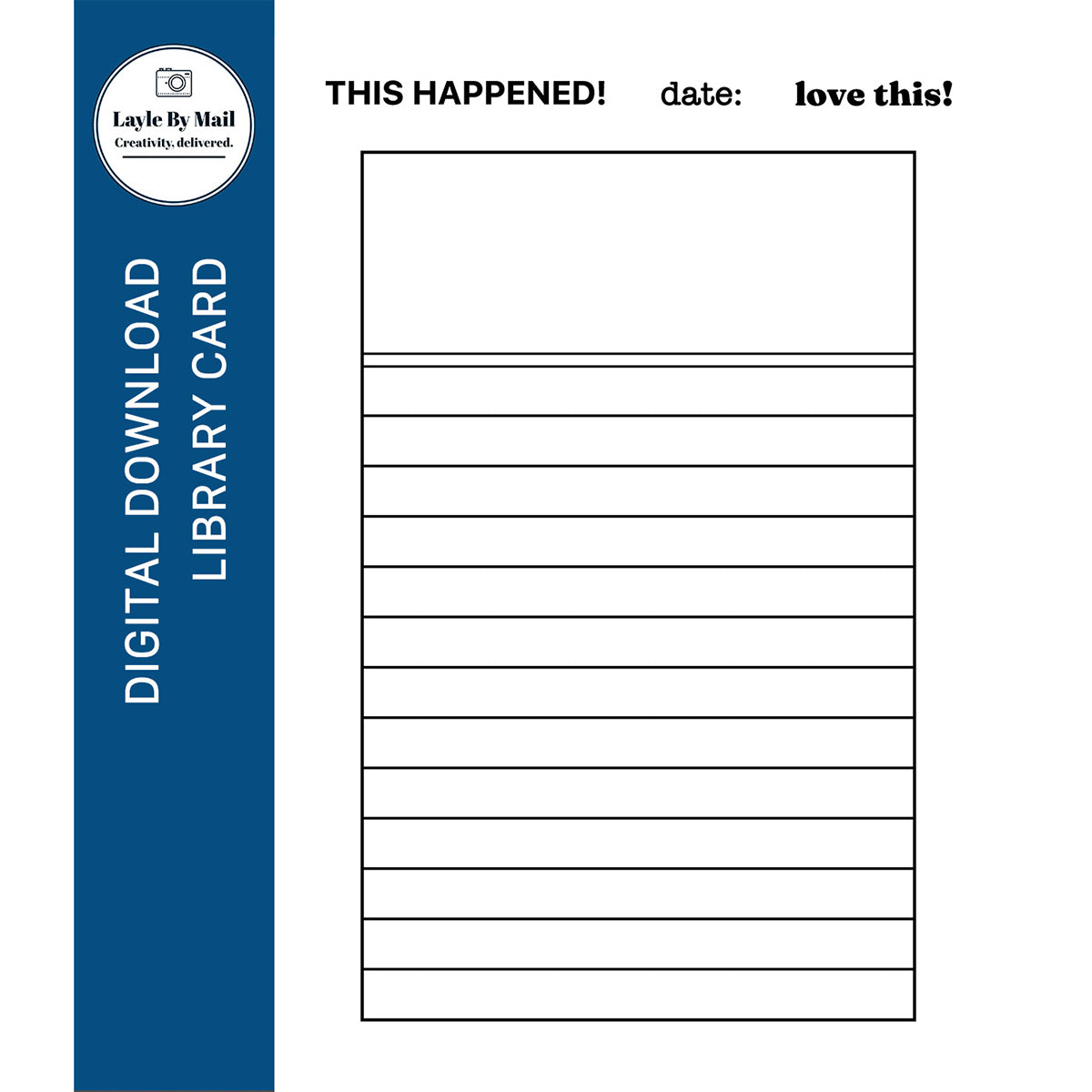 Digital Stamps: Library Card – Layle By Mail