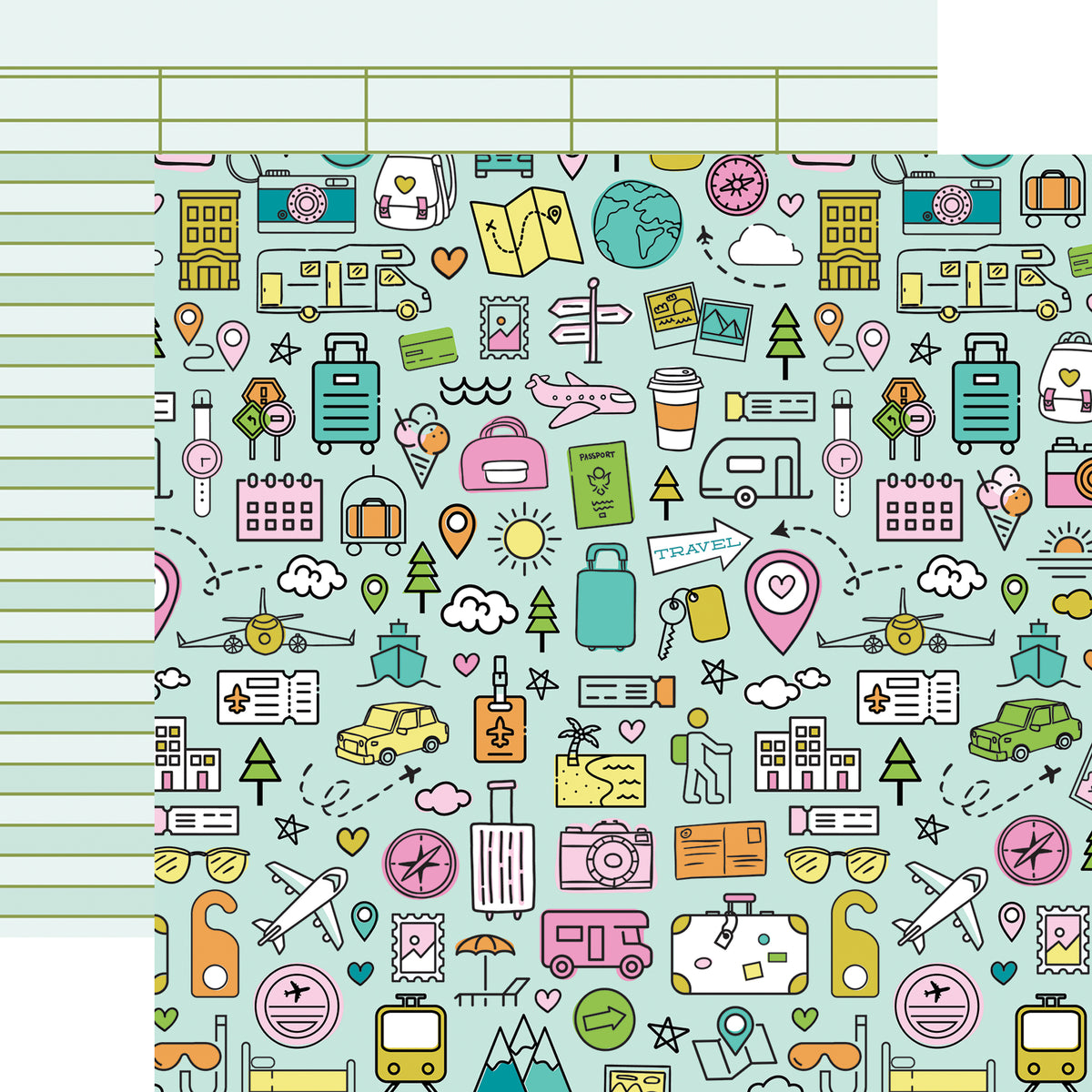 Layle By Mail | Postcards & Passports - 12x12 Paper Pack