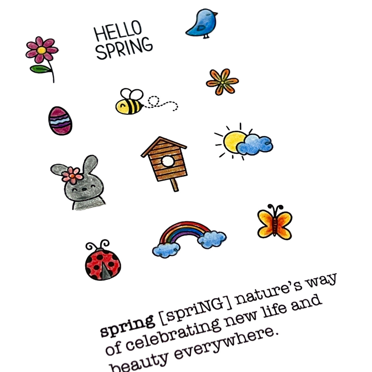 List Builder - Mini Icons - Spring 3x3 Stamp Set – Layle By Mail