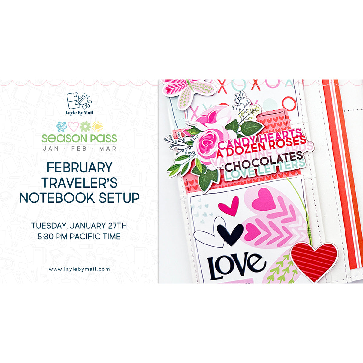 February 2026 Traveler's Notebook Set-up | FREE CLASS – Layle By Mail