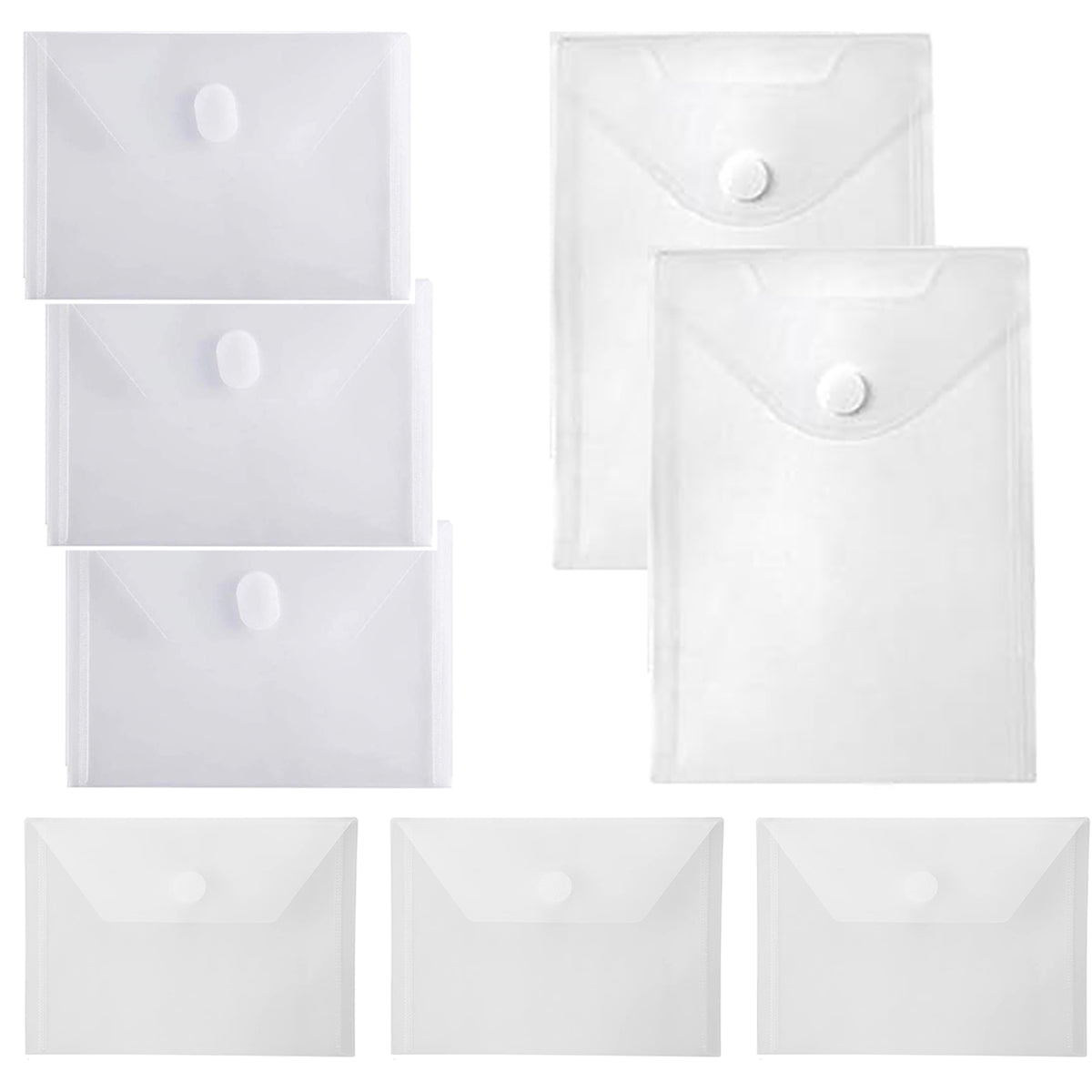 Flat Storage Envelopes With Velcro Closure - Variety Pack set of 8 ...