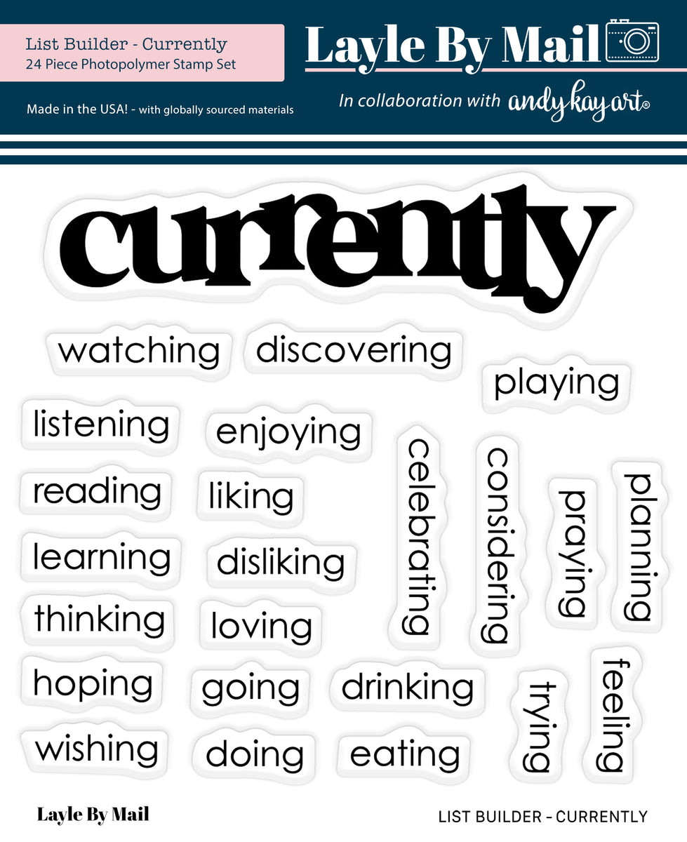 List Builder - Currently 4x4 Stamp Set – Layle By Mail