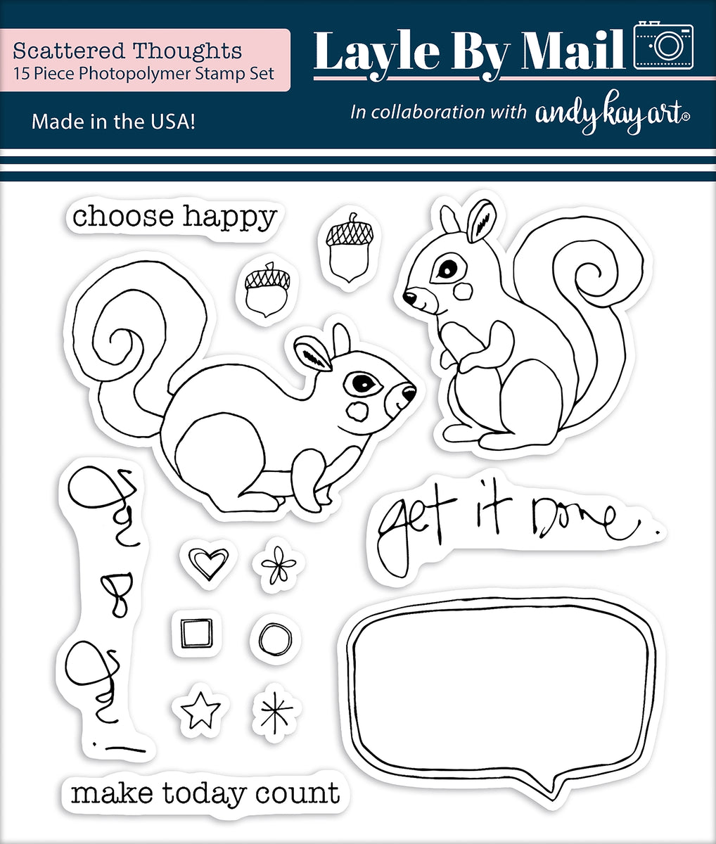 Scattered Thoughts 4x4 Stamp Set – Layle By Mail