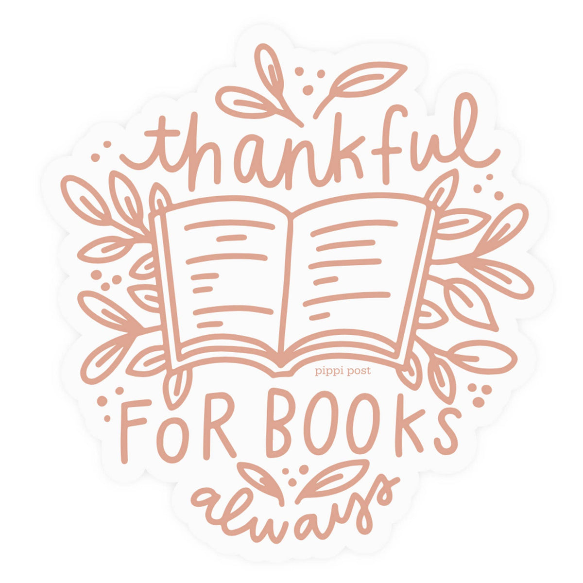 Thankful For Books Decal Sticker – Layle By Mail